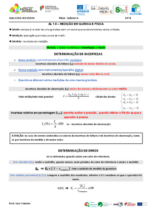 Fluxograma - medição em química - Fluxograma sintese - incerteza ...