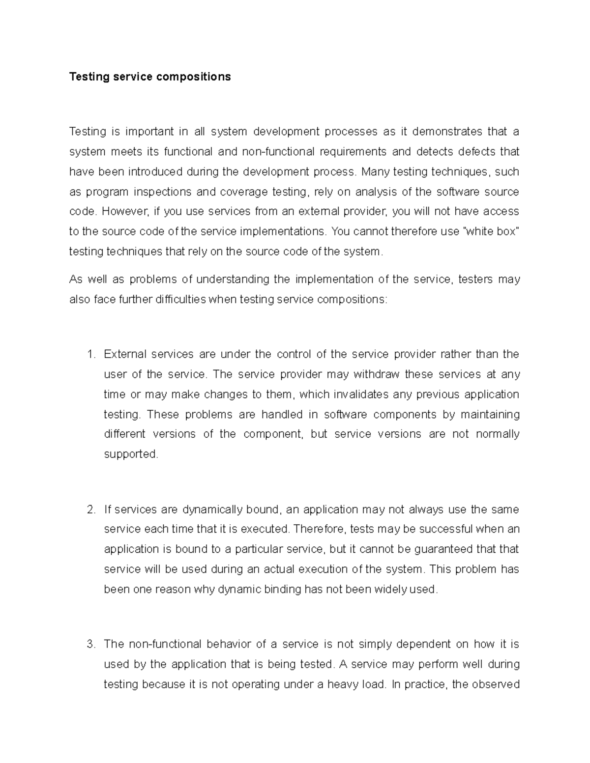 Testing Service Compositions Testing Service Compositions Testing Is