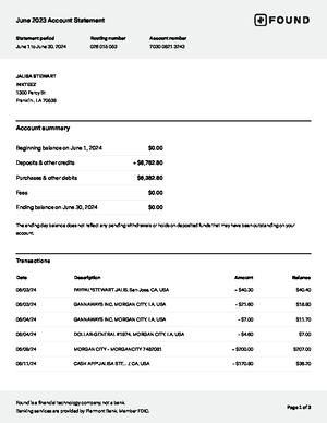 Inkstreet receipt 3 - Statement - FIN 7740 - DESCRIPTION AMOUNT Terms ...