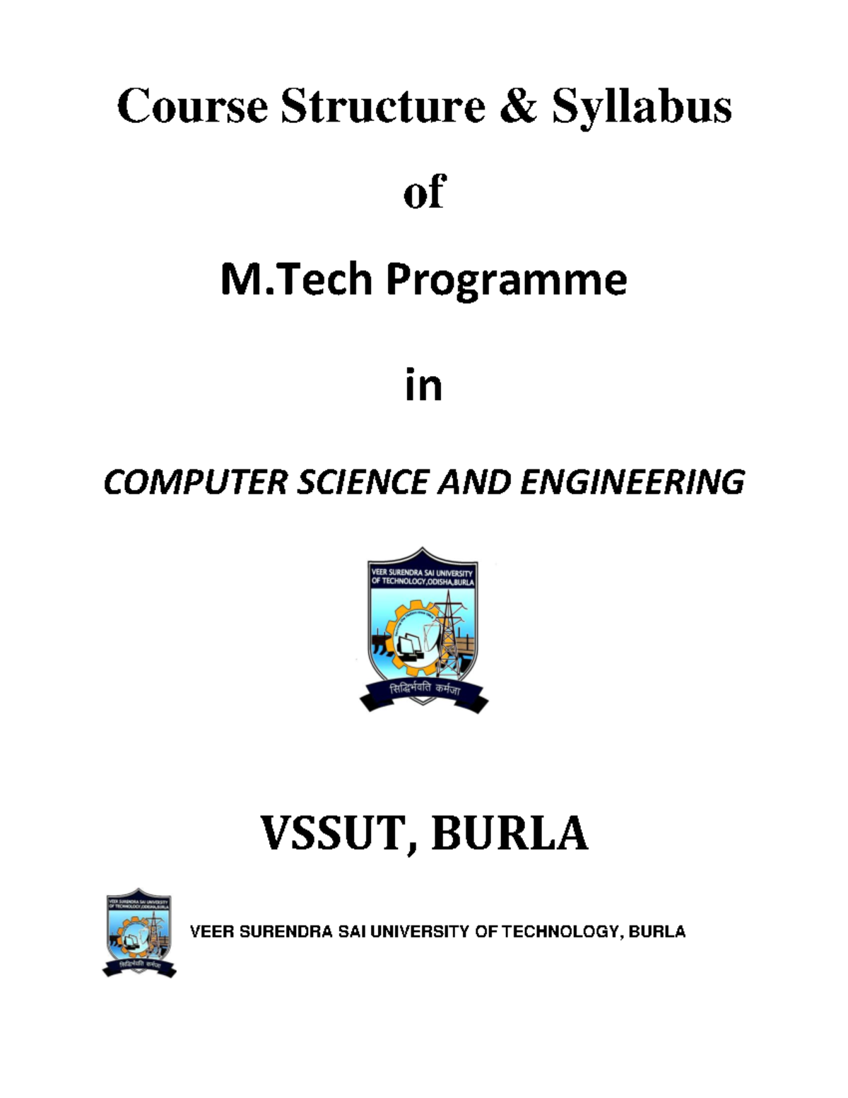 M.TECH-SYLLABUS-CSE - Course Structure & Syllabus of M Programme in ...
