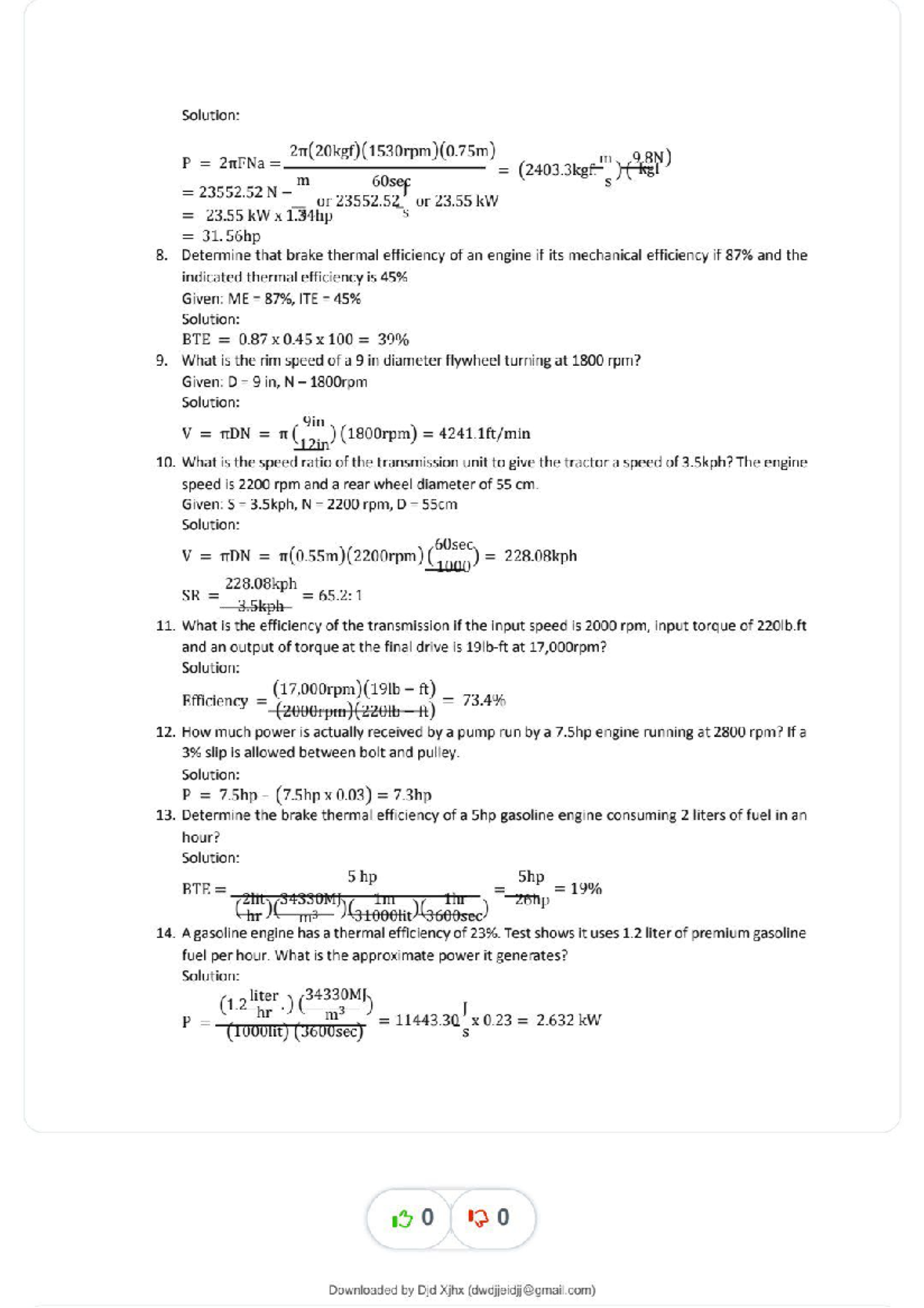 ACC921 3 - Ndjdjd - Solution: 2nt(20kgf)(1530rpm)(0) P 23552 23 X 1 31 ...
