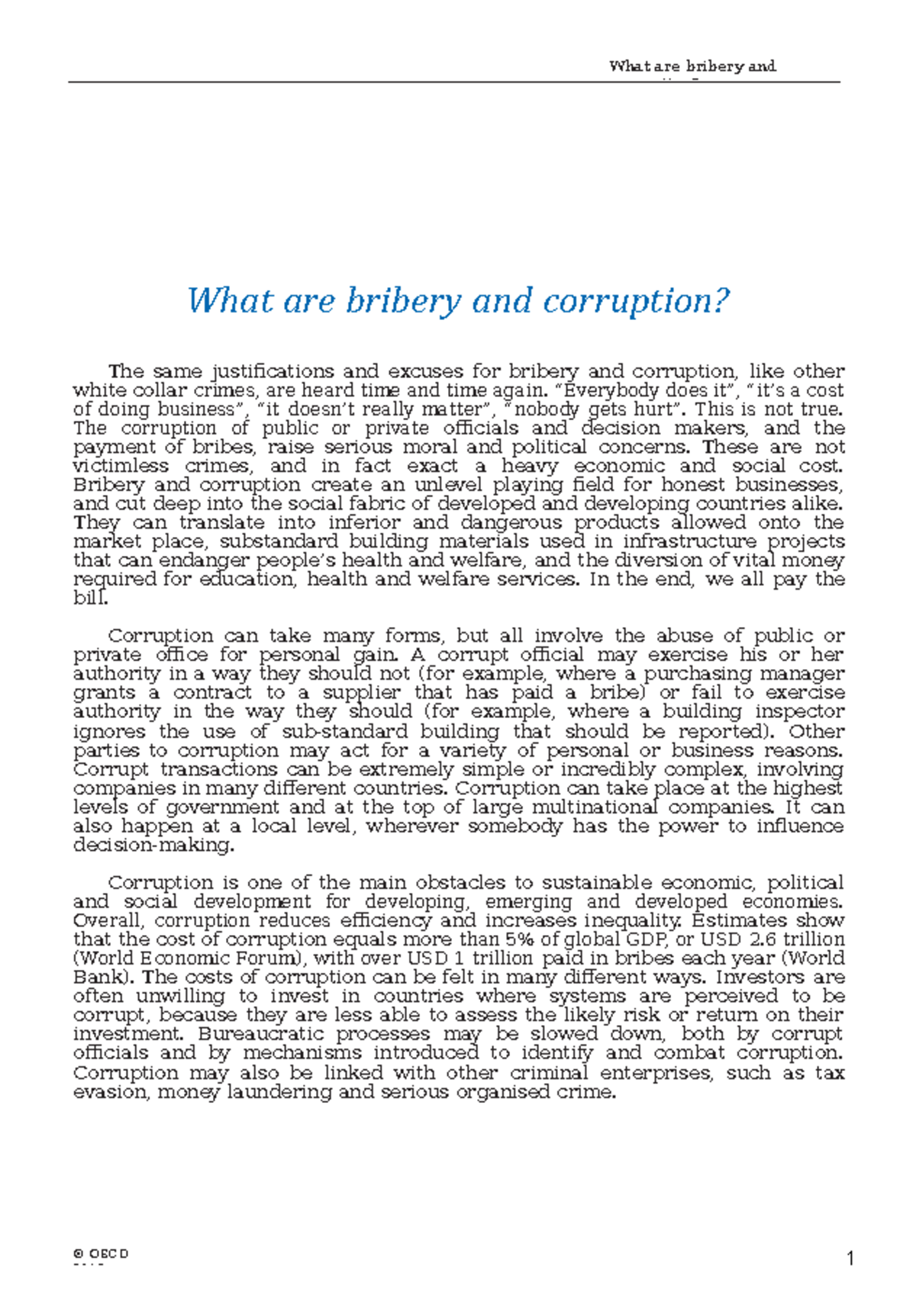 9789264205376-3-en - GGOOD - What are bribery and corruption? © OECD ...