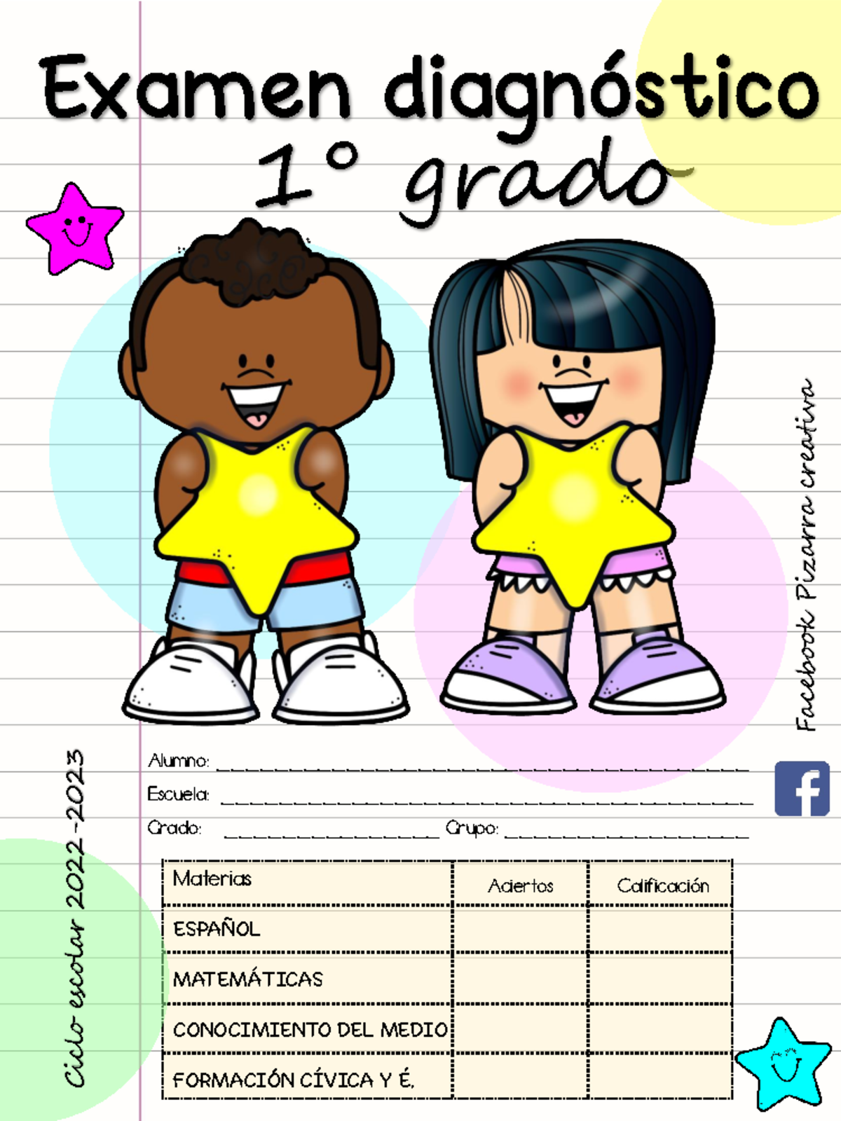 EXAMEN-DIAGNOSTICO-1o-GRADO-2022-2023 - Materias ESPA—OL MATEM¡TICAS CONOCIMIENTODEL MEDIO ...