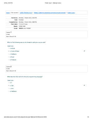 Data Analysis Chapter 3 Quiz Attempt 1 review - Computer Programming 2 - Studocu