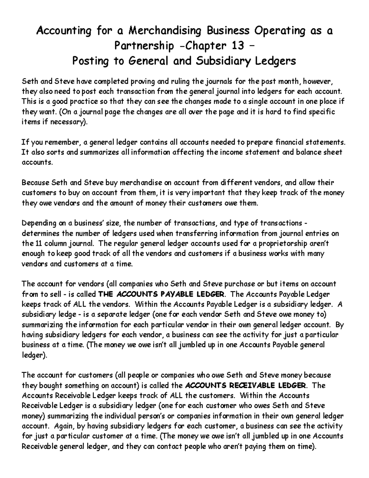 Chapter 13 Teacher Outline With Answers - Accounting for a ...