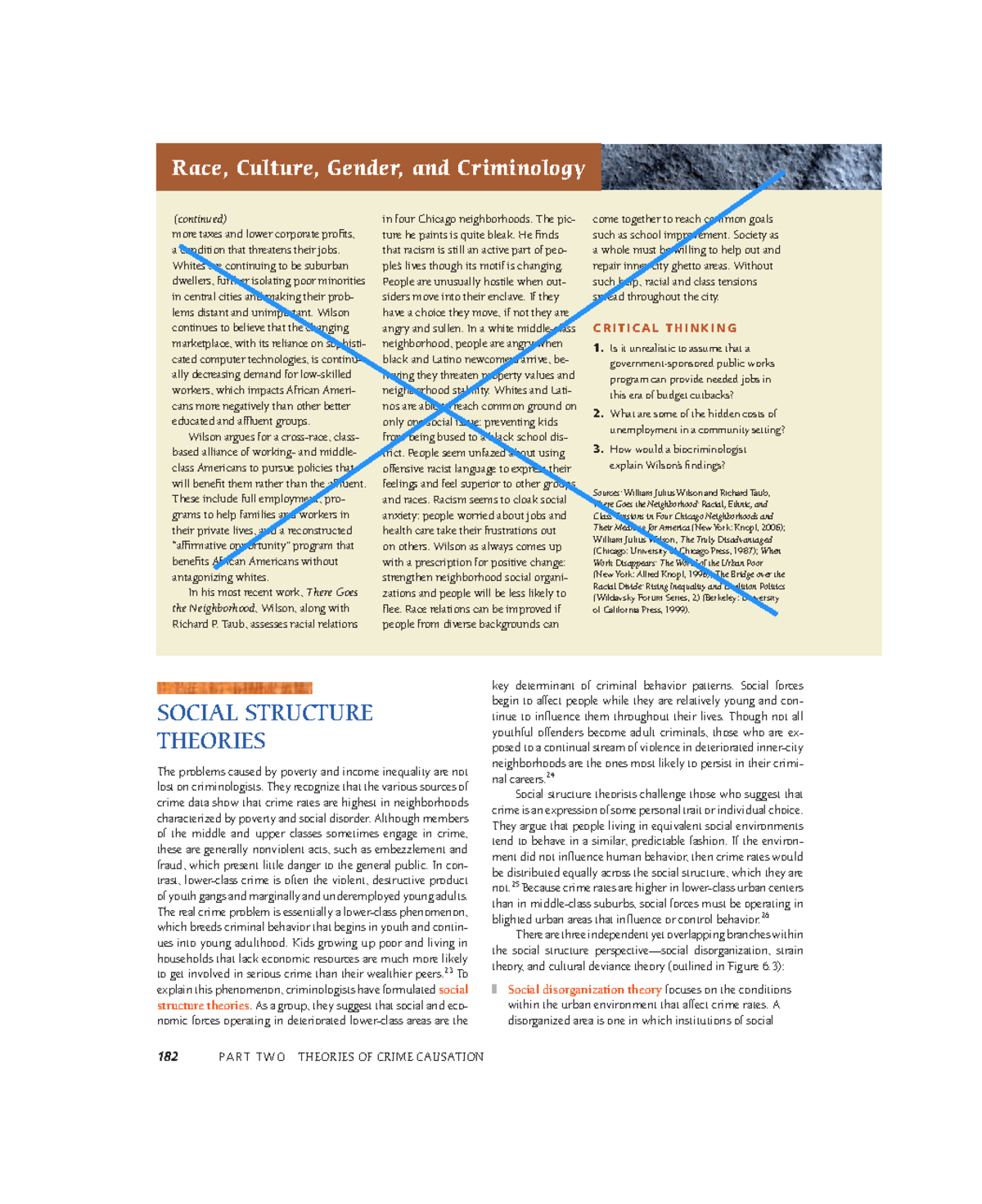 Social disorganization theory - 182 PA R T T W O THEORIES OF CRIME ...