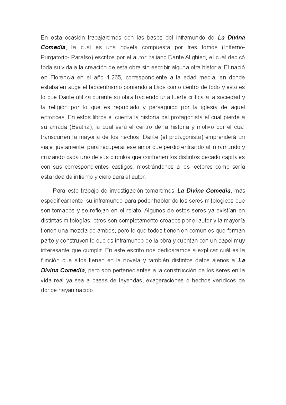 El infierno de dante (la divina comedia) - En esta ocasión trabajaremos ...