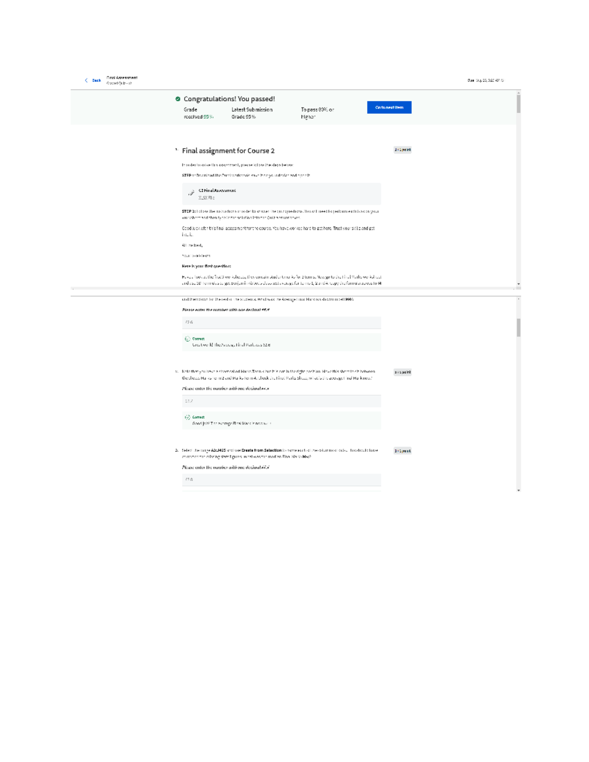 Course-2-Week-6-Final Assessment - Final Assessment Back Due Sep 26 5: ...