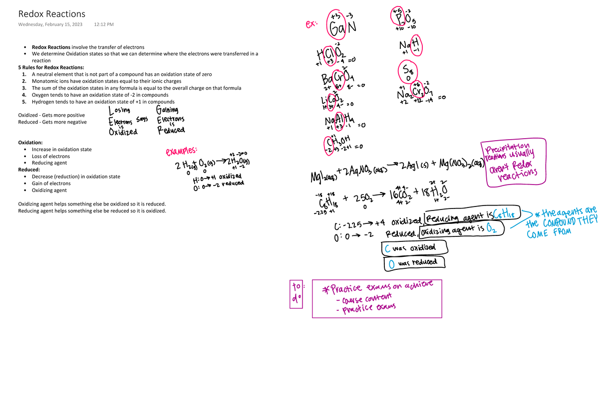 Redox Reactions - A neutral element that is not part of a compound has ...