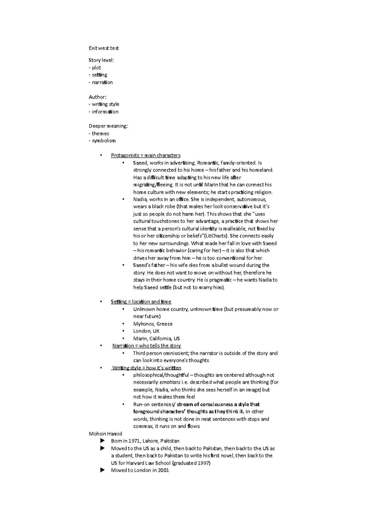 Exit west test - symbolisme, thema's en meer analyse van exit west ...