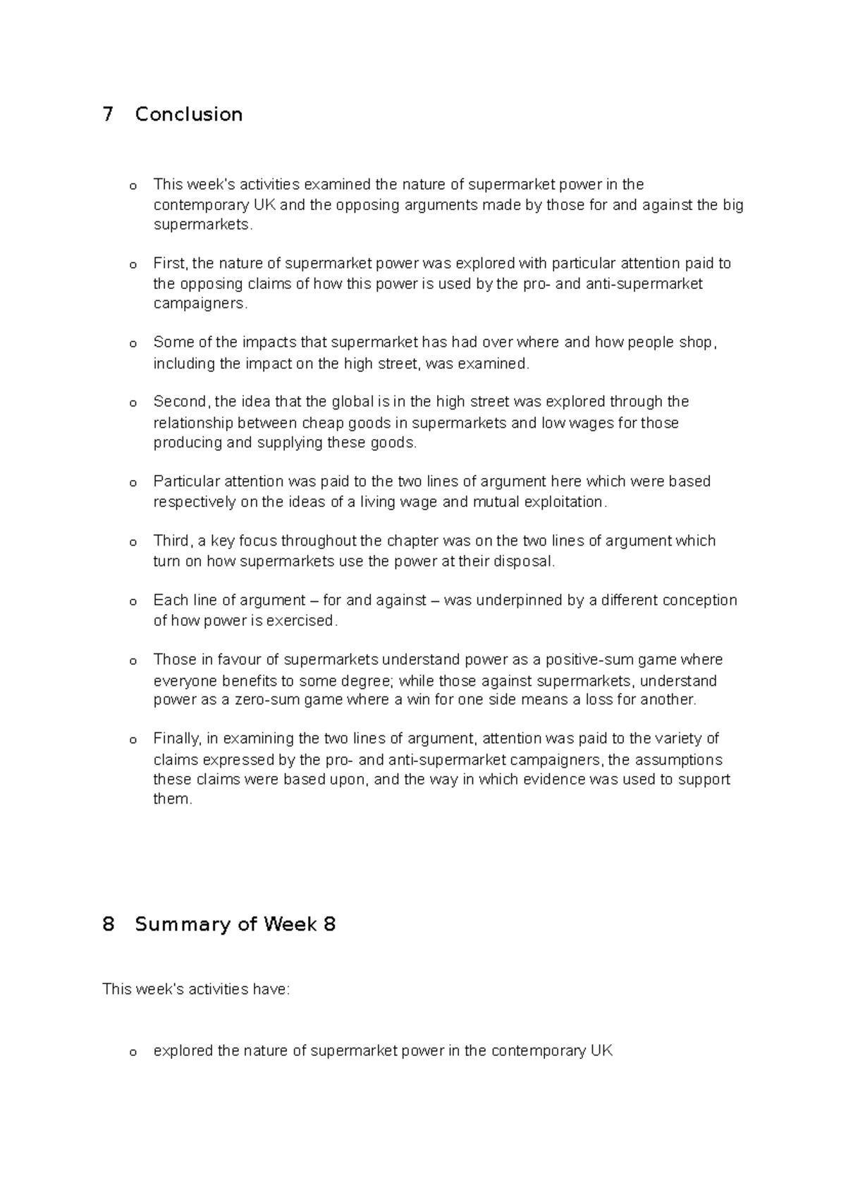 DD102 week 8 - 7 conclusion, 8 summary of week 8, 9 references - 7 ...