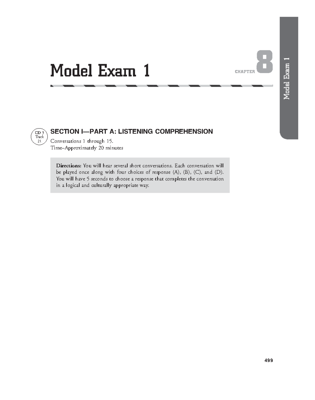 AP Chinese Practice Test - 499 CHAPTER 8 Model Exam 1 SECTION I—PART A ...