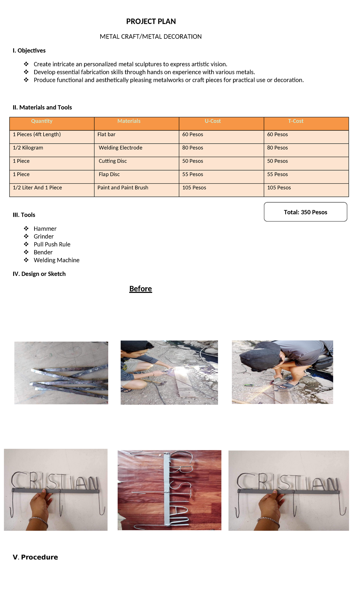Project PLAN TLE - Summary Bachelor in Elementary Education - PROJECT ...