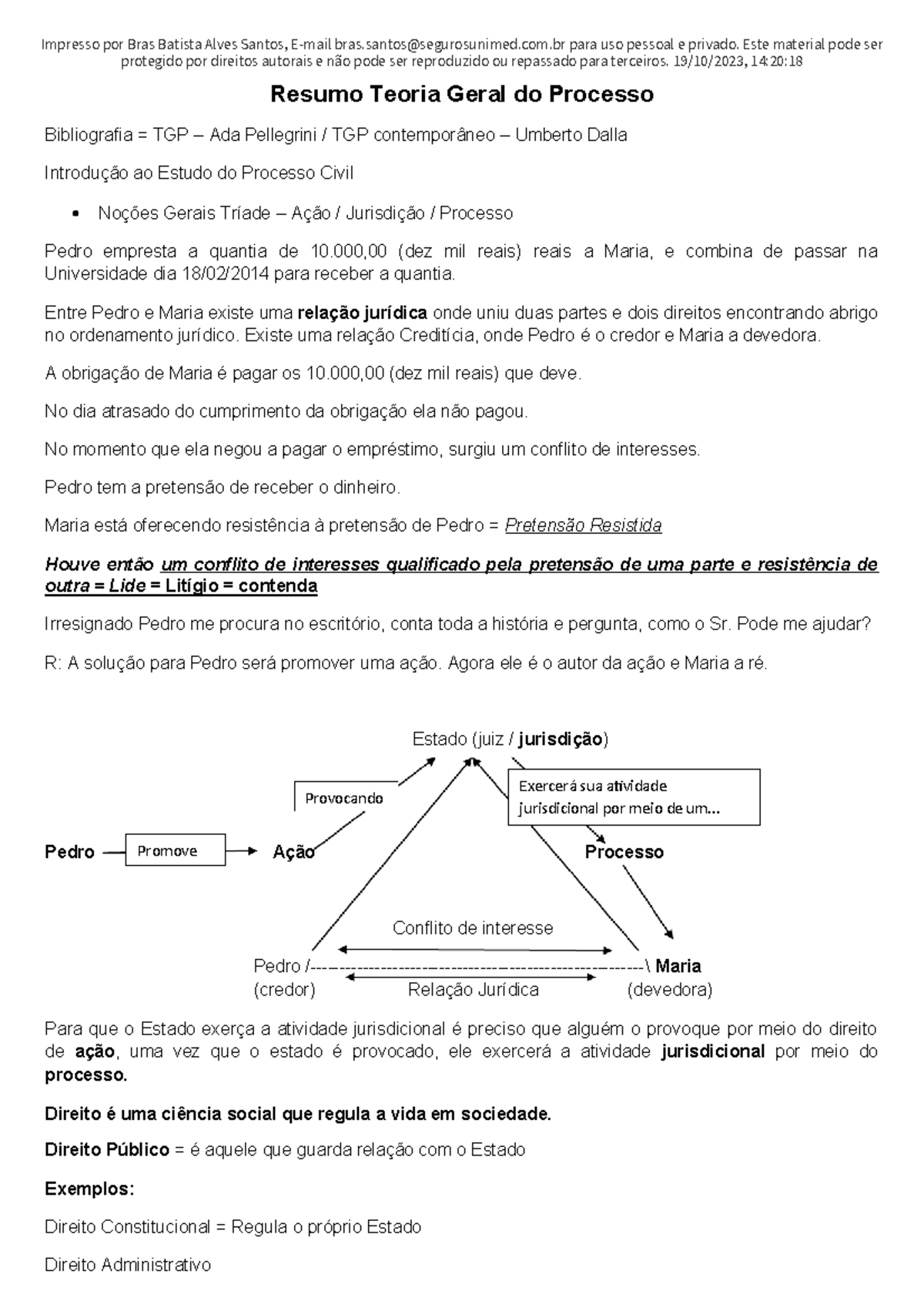 TGP Resumo de Teoria Geral do Processo - protegido por direitos autorais e não pode ser ...