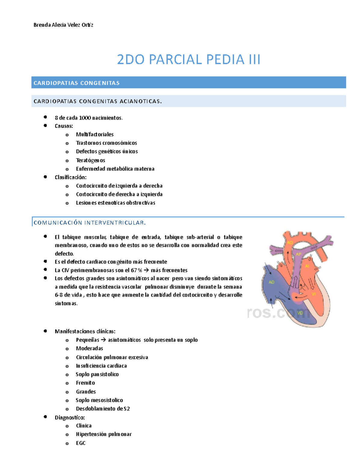 2do parcial pedia III - 2DO PARCIAL PEDIA III CARDIOPATIAS CONGENITAS ... 2do parcial pedia III - 2DO PARCIAL PEDIA III CARDIOPATIAS CONGENITAS ...