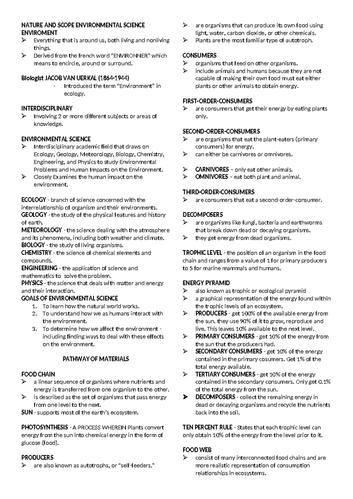Elective - Environmental Science - NATURE AND SCOPE ENVIRONMENTAL ...