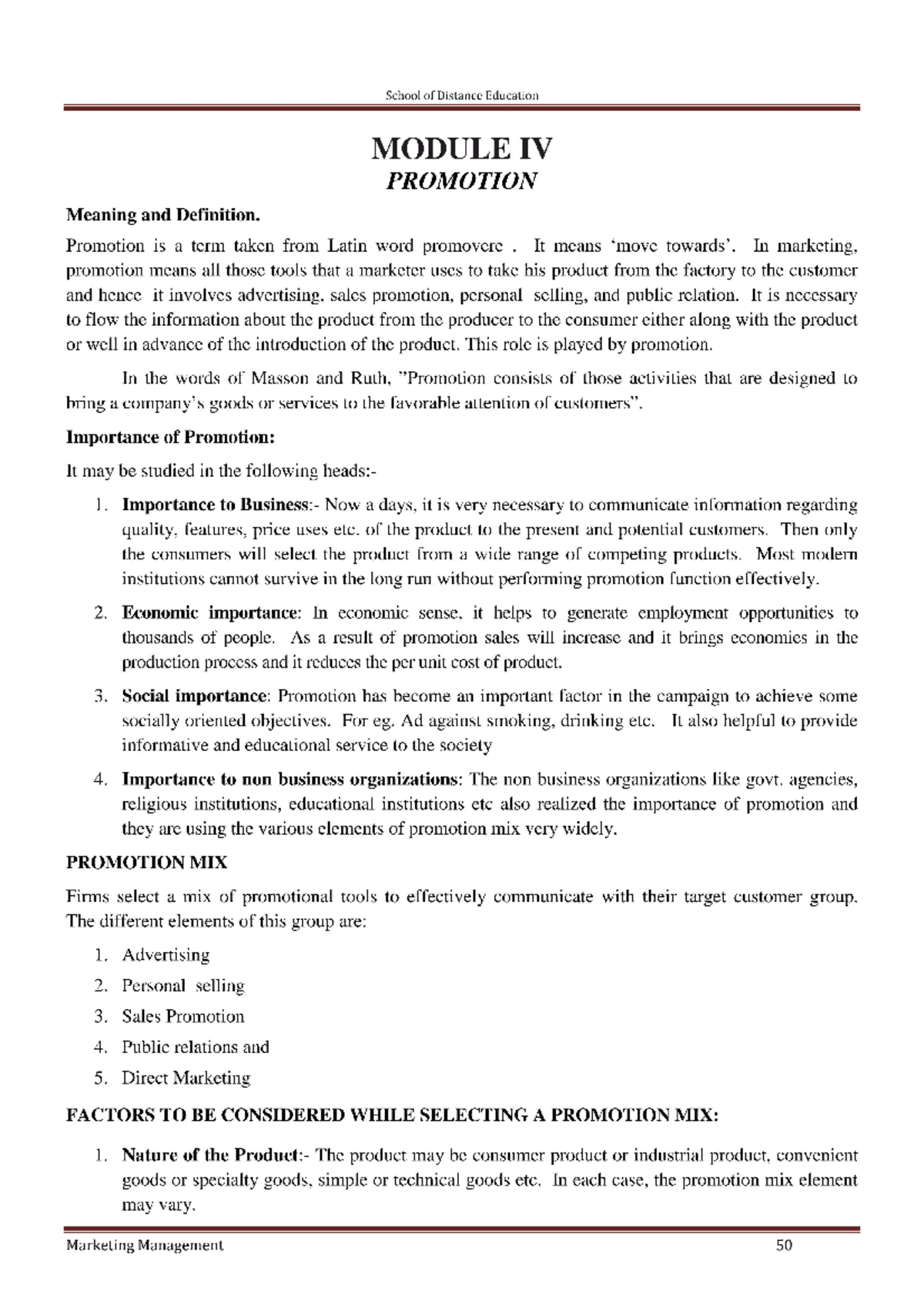 BCom BBA promotion - Hopefully - Bachelor of commerce (bcom) - Studocu