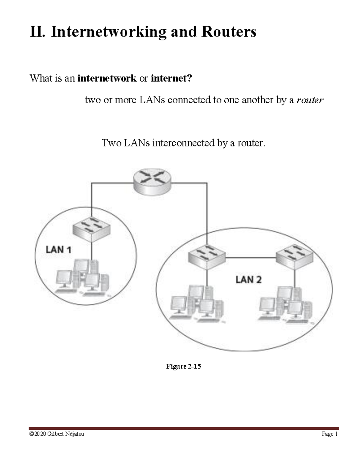 Internetworking and routers - II. Internetworking and Routers What is ...
