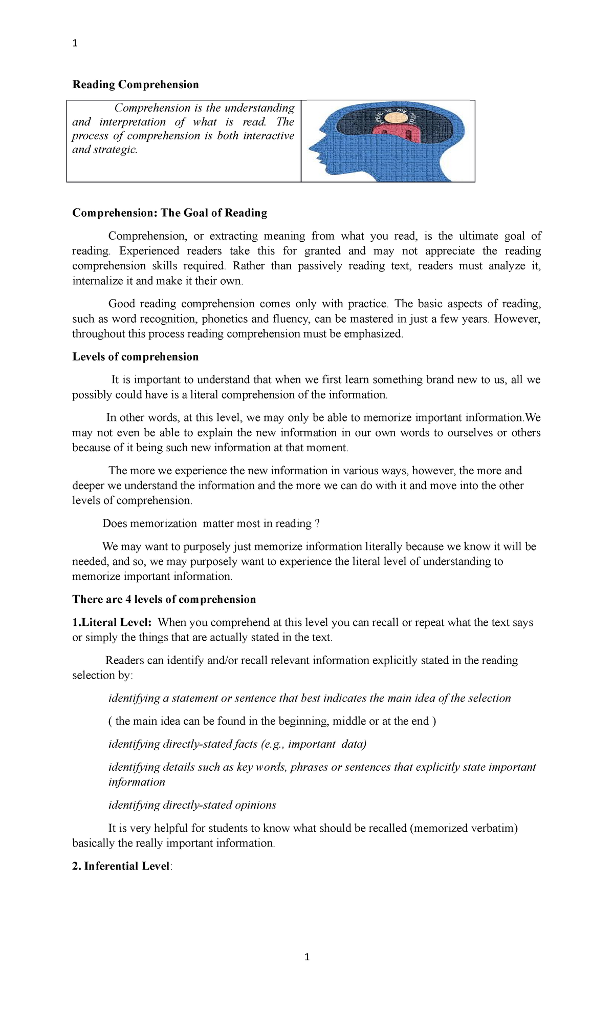 Comprehension - Look at the walls of the classroom. What are posted on ...