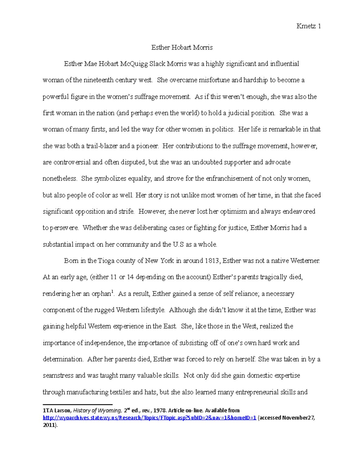 Esther hobart morris - Copy - Esther Hobart Morris Esther Mae Hobart ...