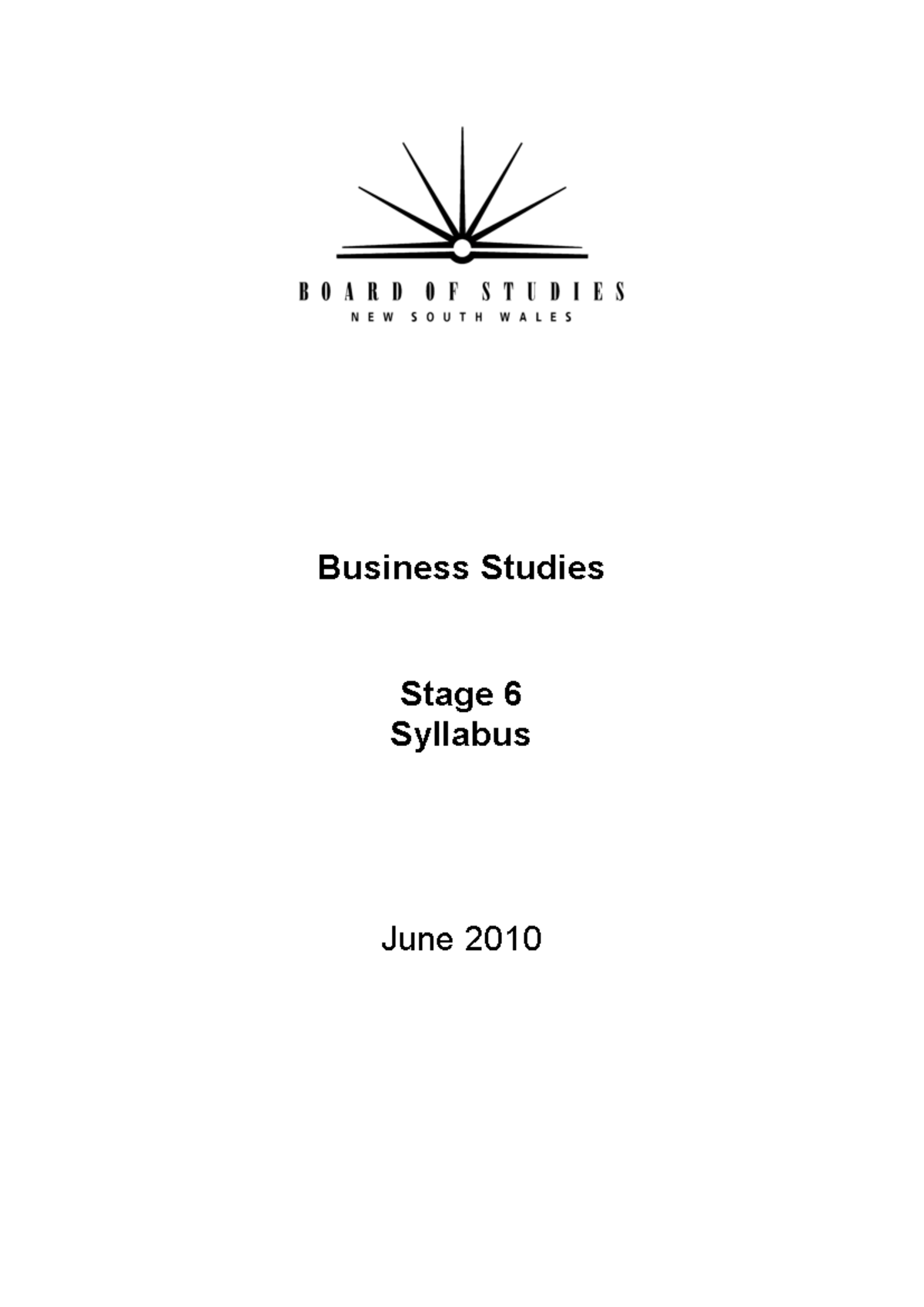 HSC Business Studies Syllabus - Business Studies Stage 6 Syllabus -XQH ...