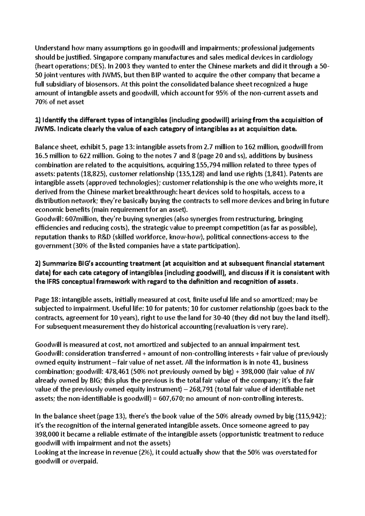 BIG copy - case for exam - Understand how many assumptions go in ...