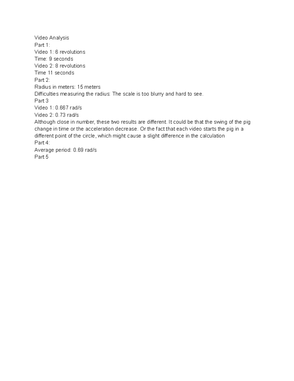 Lab 8 - Google Docs - Question of checkpoint 8 - Video Analysis Part 1 ...