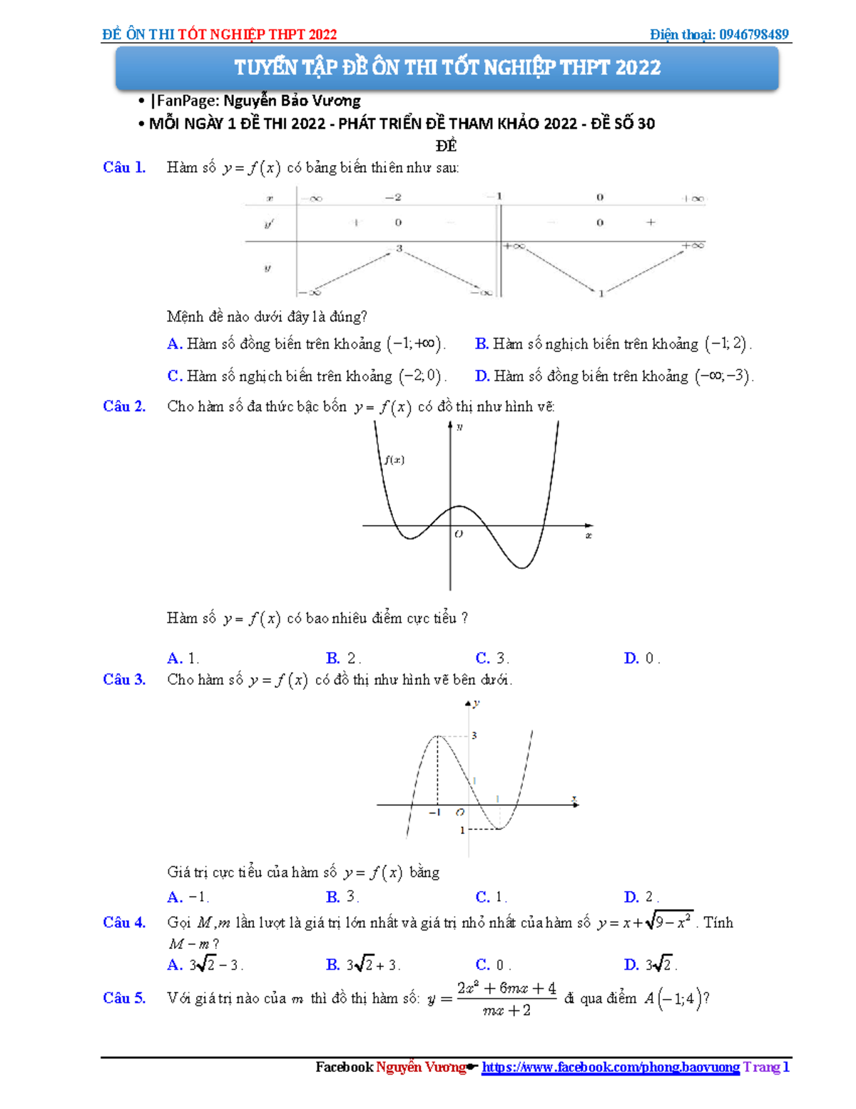 Bản sao của [NBV]-ĐỀ SỐ 30-PHÁT TRIỂN ĐỀ MINH HỌA 2022 - ĐỀ ÔN THI TỐT ...