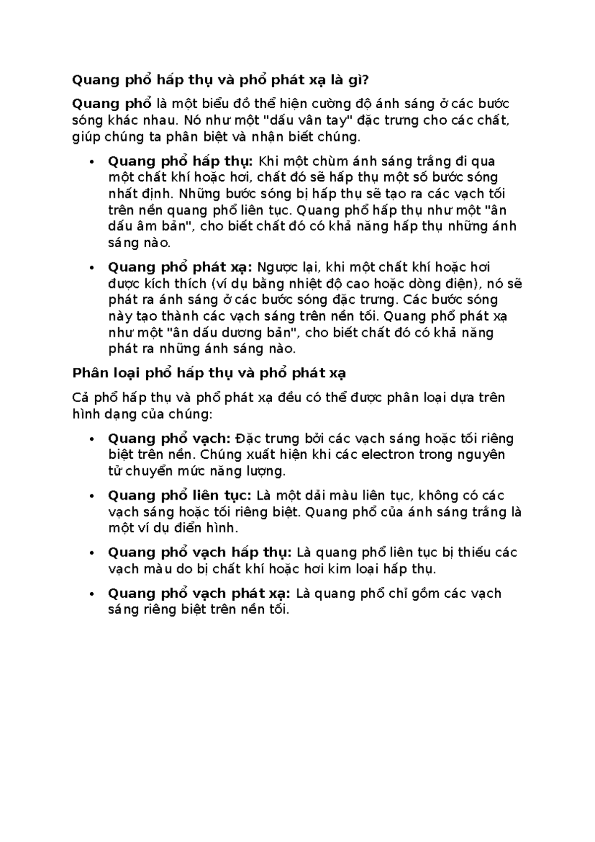 Ptq - Vtaooi - Quang phổ hấp thụ và phổ phát xạ là gì? Quang phổ là một ...
