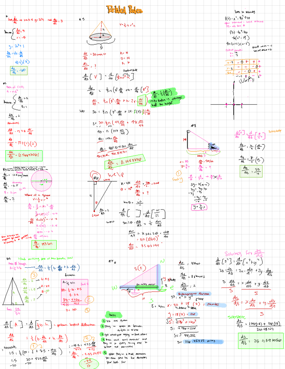 Cal.1 2 - Calculus homework - Related Rates f(x) = x turninme e #Eatx ...