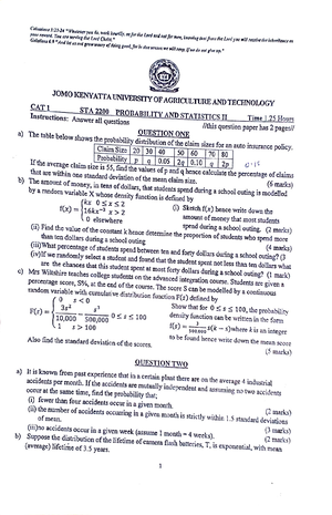 Calculus 1 EXAM - This is a past paper for students doing Mathematics ...