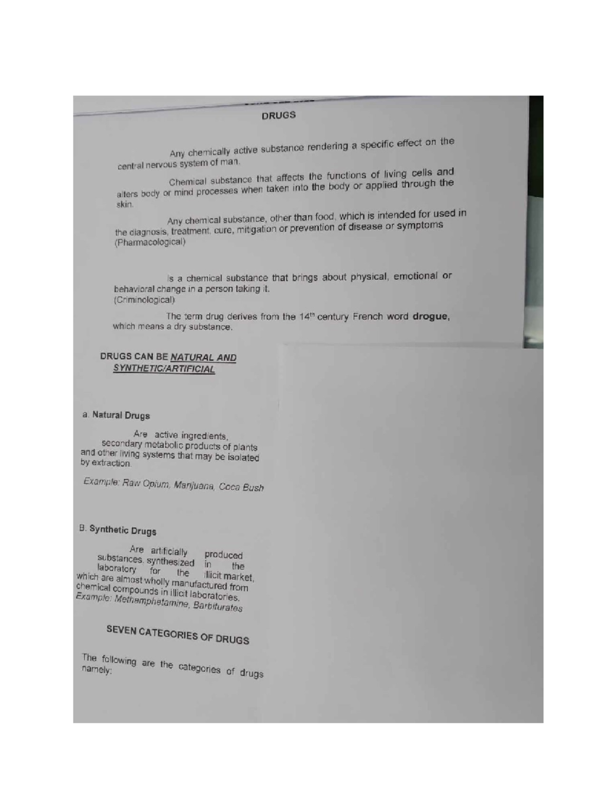 Drugs FILE PART 1 - lesson keys - Constitutional Law - Studocu