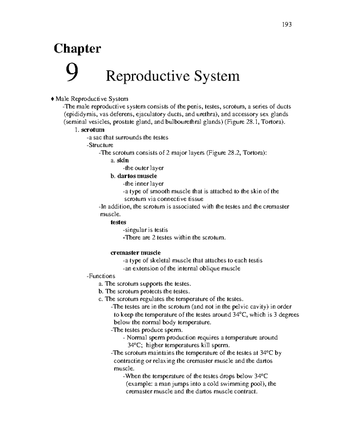 Ch 9 Reproductive System - Chapter 9 Reproductive System ♦Male ...