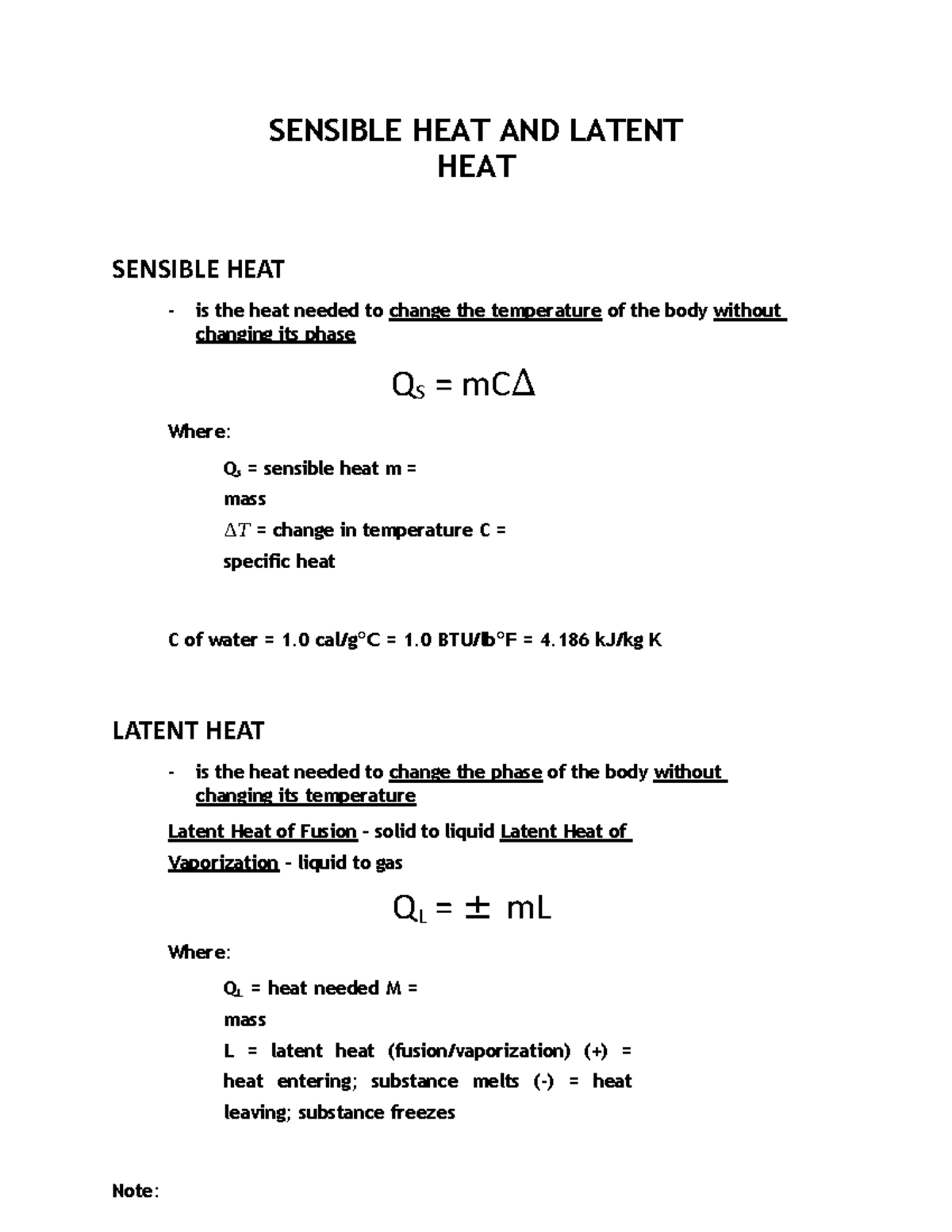 HHV-AND-LHV-1 and thermodynamics properties - SENSIBLE HEAT AND LATENT ...