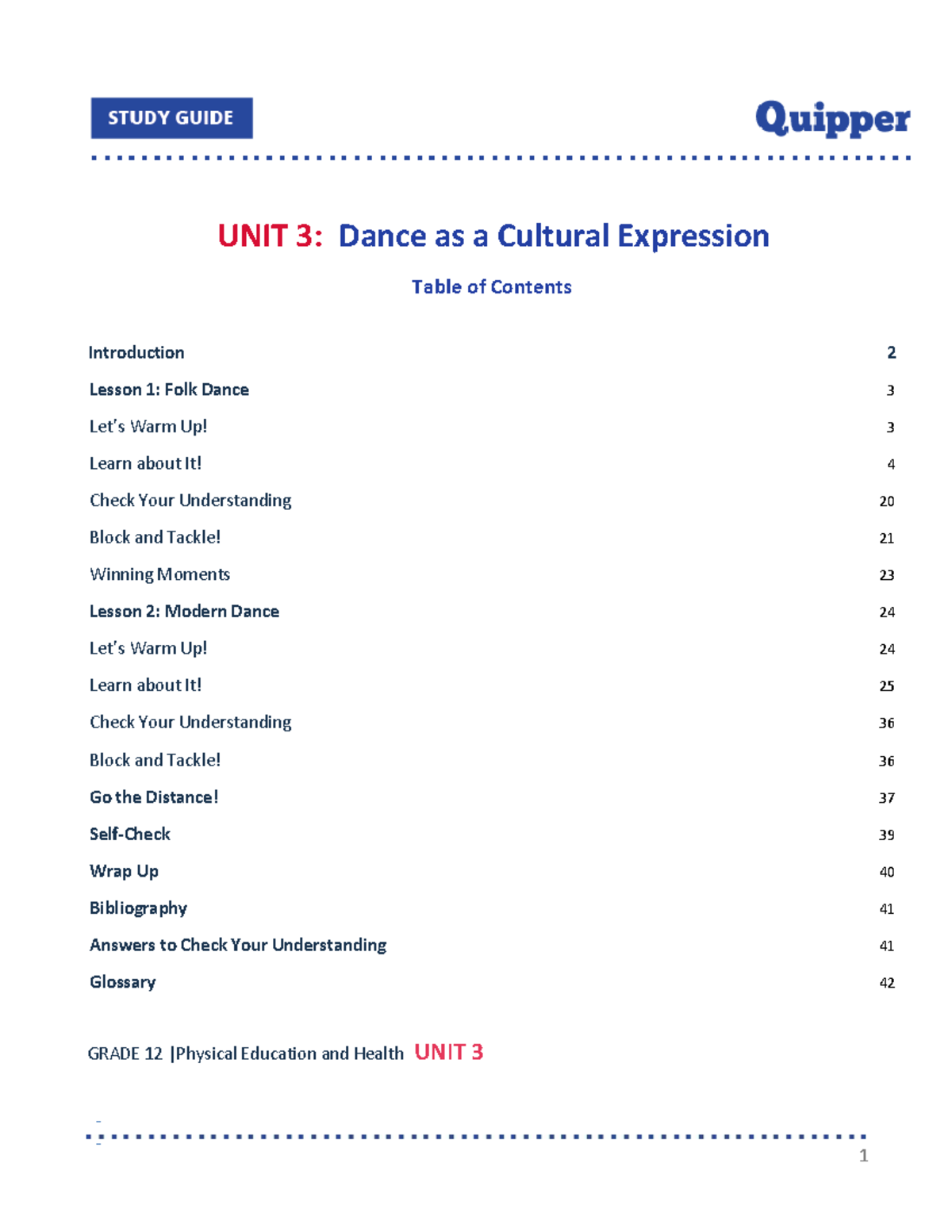 Unit 3 Dance as a Cultural Expression - UNIT 3: Dance as a Cultural ...