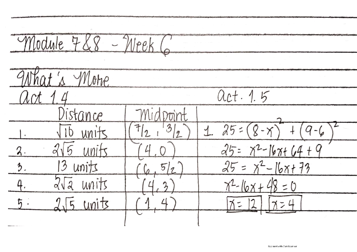 Module -8 - Mathematics in the Modern World - Module 6 More Act 1 Act ...