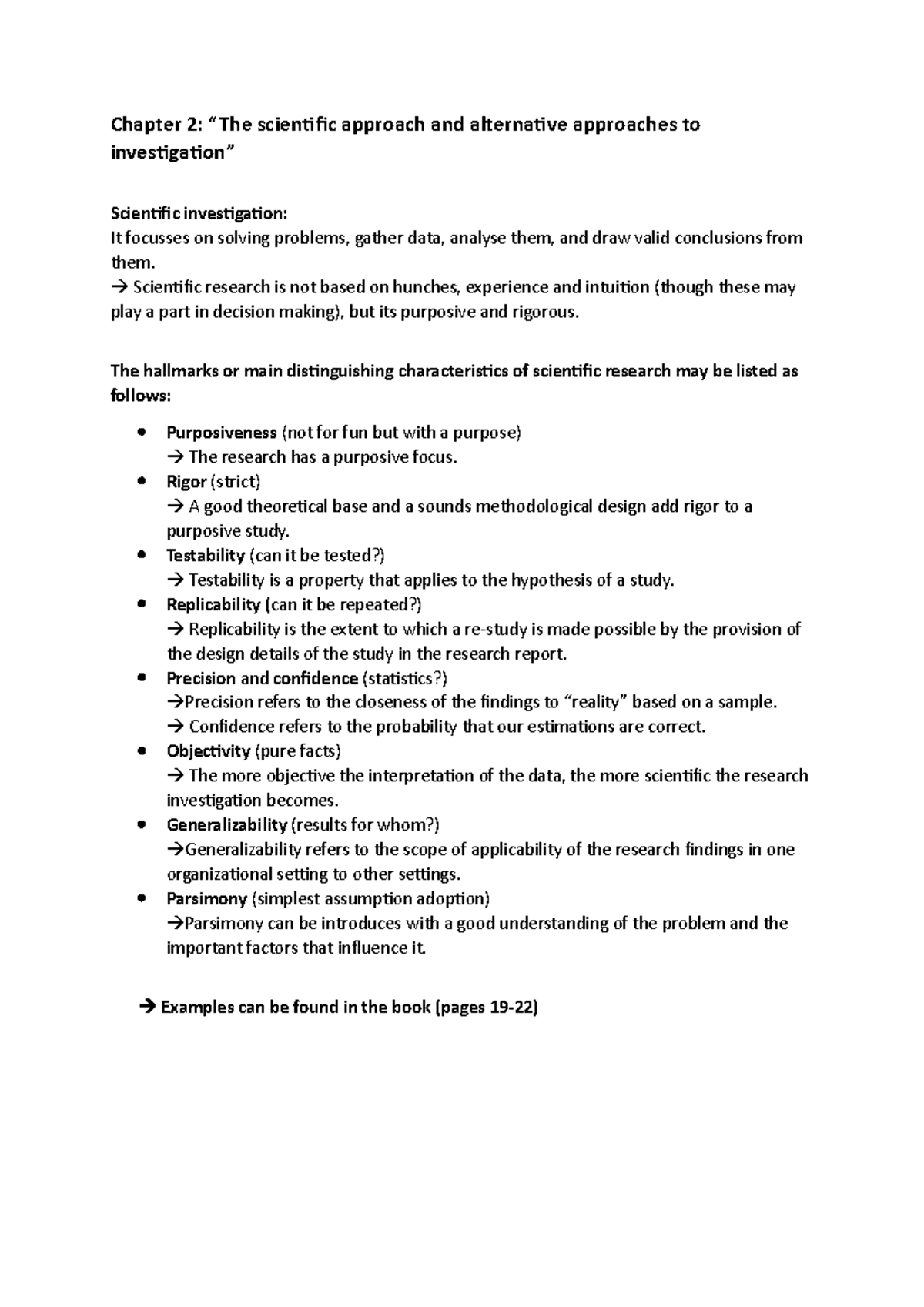 Chapter 2 'The scientific approach and alternative approaches to ...