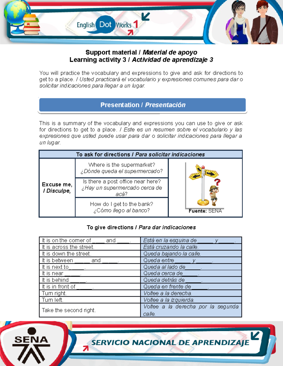 Material de apoyo 3 - Support material / Material de apoyo Learning ...