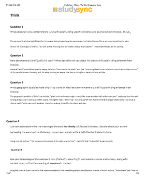 9.1 practice questions - 1 © Dr Geoffrey Neuss, InThinking thinkib ...