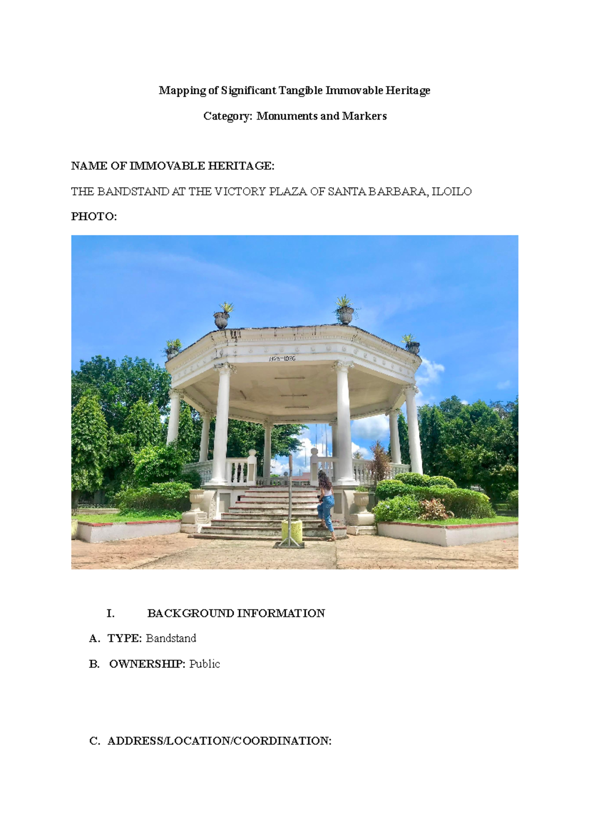 Cultural Mapping - Mapping of Significant Tangible Immovable Heritage ...