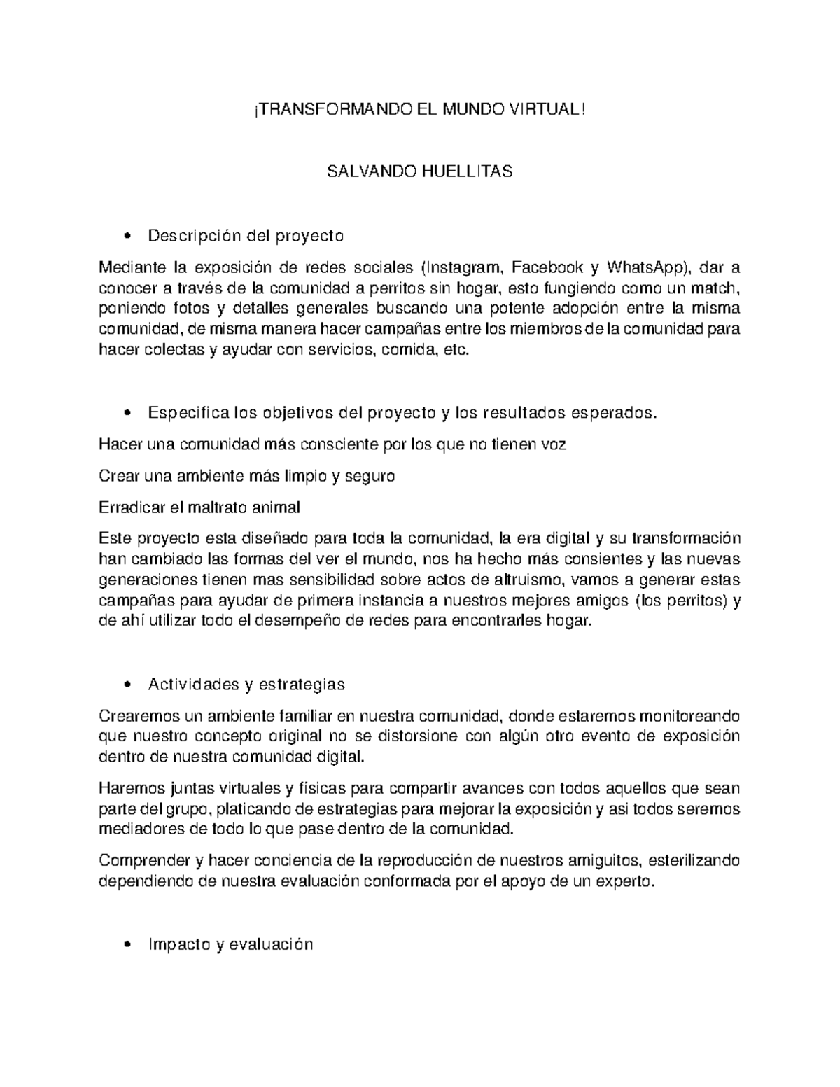 U4 E2 XX - TRANSFORMANDO EL MUNDO VIRTUAL - ¡TRANSFORMANDO EL MUNDO ...