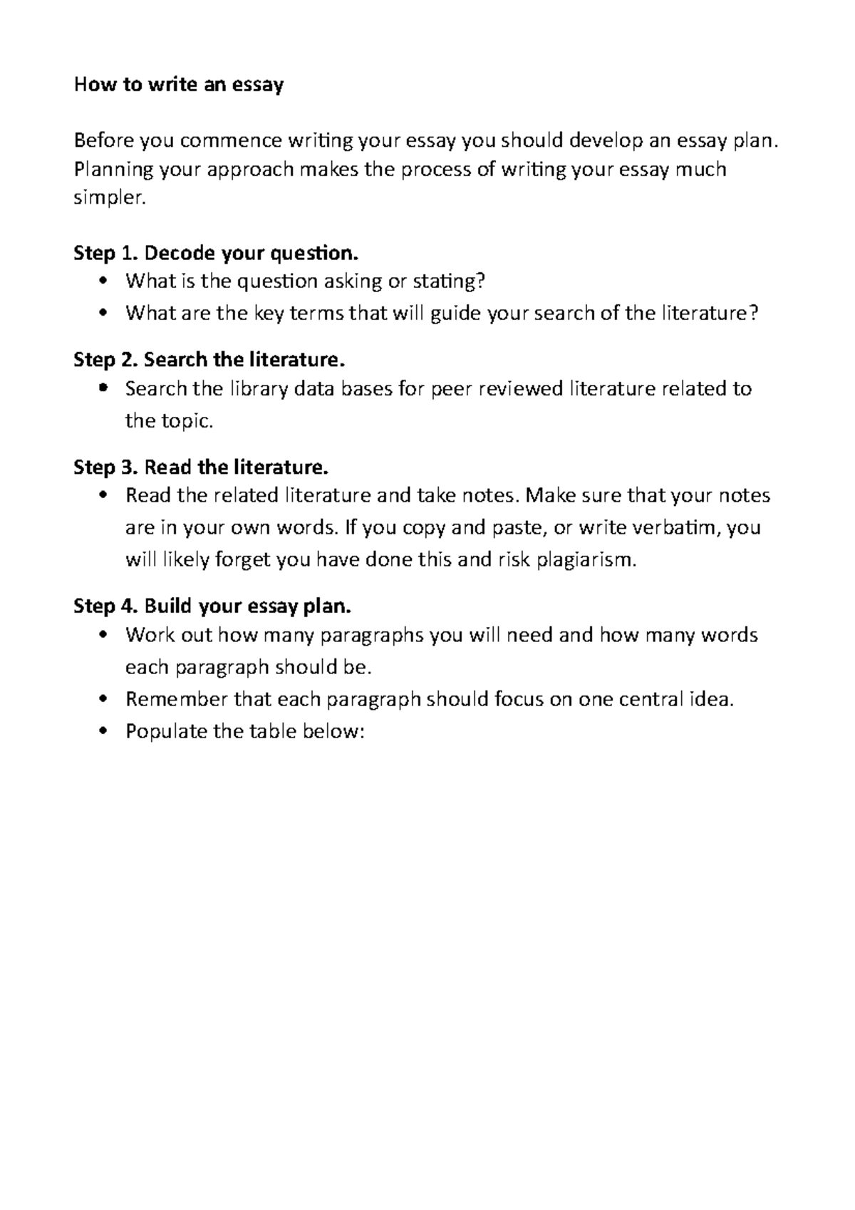 How to write an essay - How to write an essay Before you commence ...