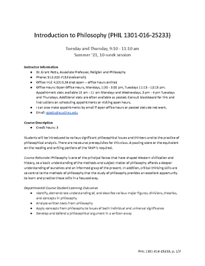 Phil-1301 Chapter 11 Personal Identity - “Survival and Identity ...