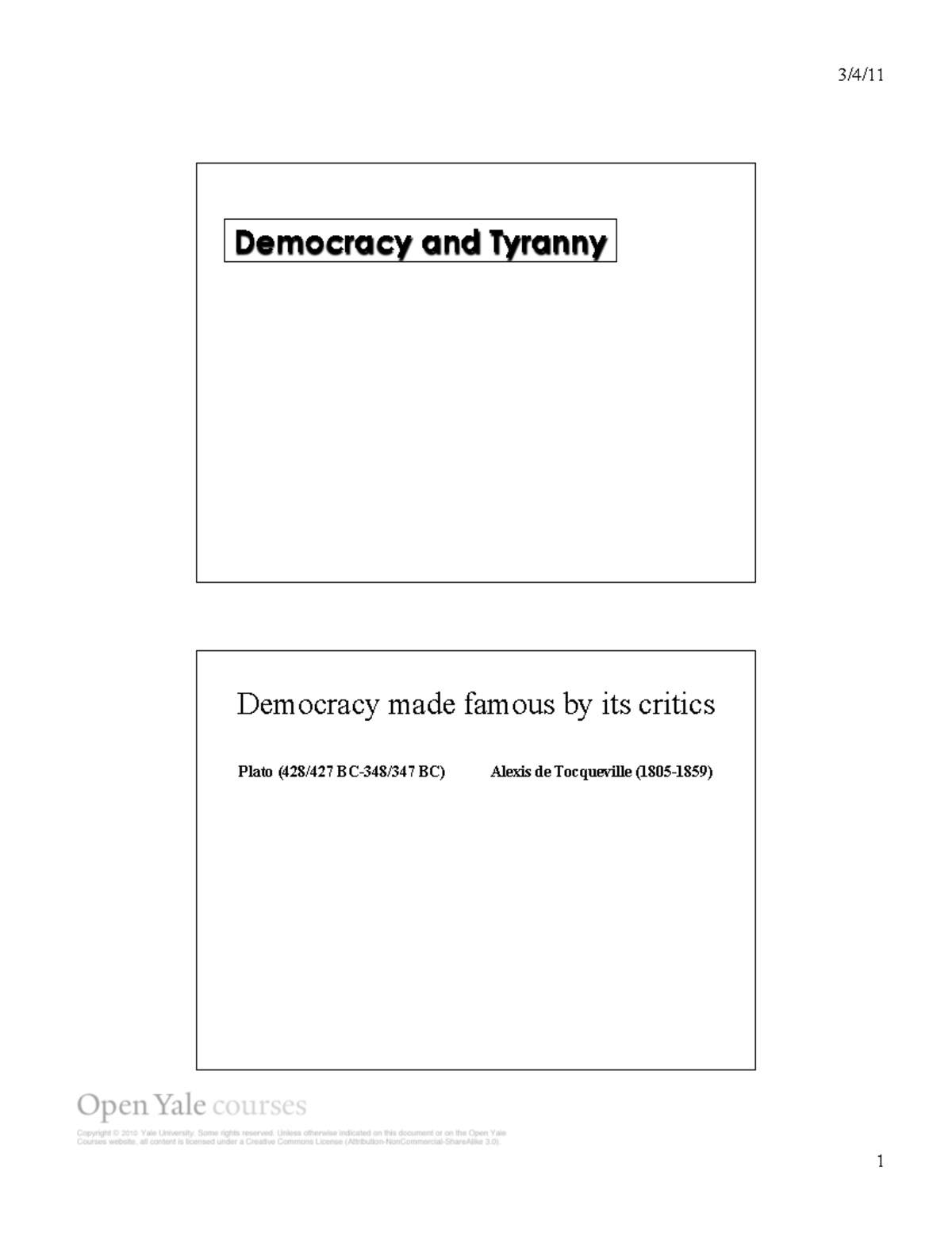 Summary - Democracy and tyranny - democratic justice - Democracy and ...