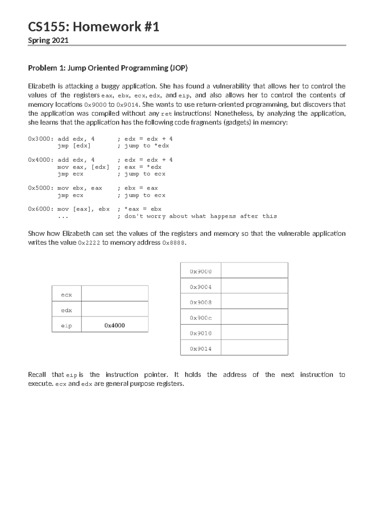 CS155 Bai Giai 01 - Bài giải bài tập An Toàn Hệ Thống - CS155: Homework Spring 2021 Problem ...