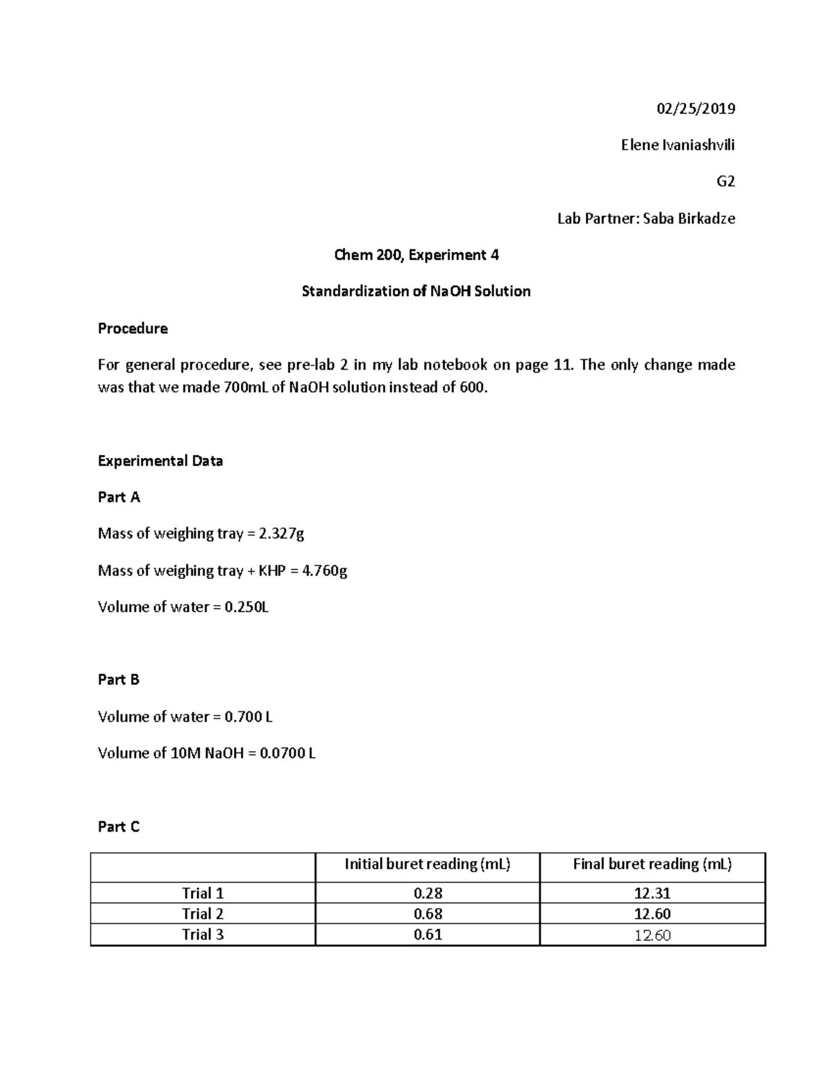 Experiment 4 Report Warning Tt Undefined Function 32 0225 Elene Ivaniashvili G Lab 6273