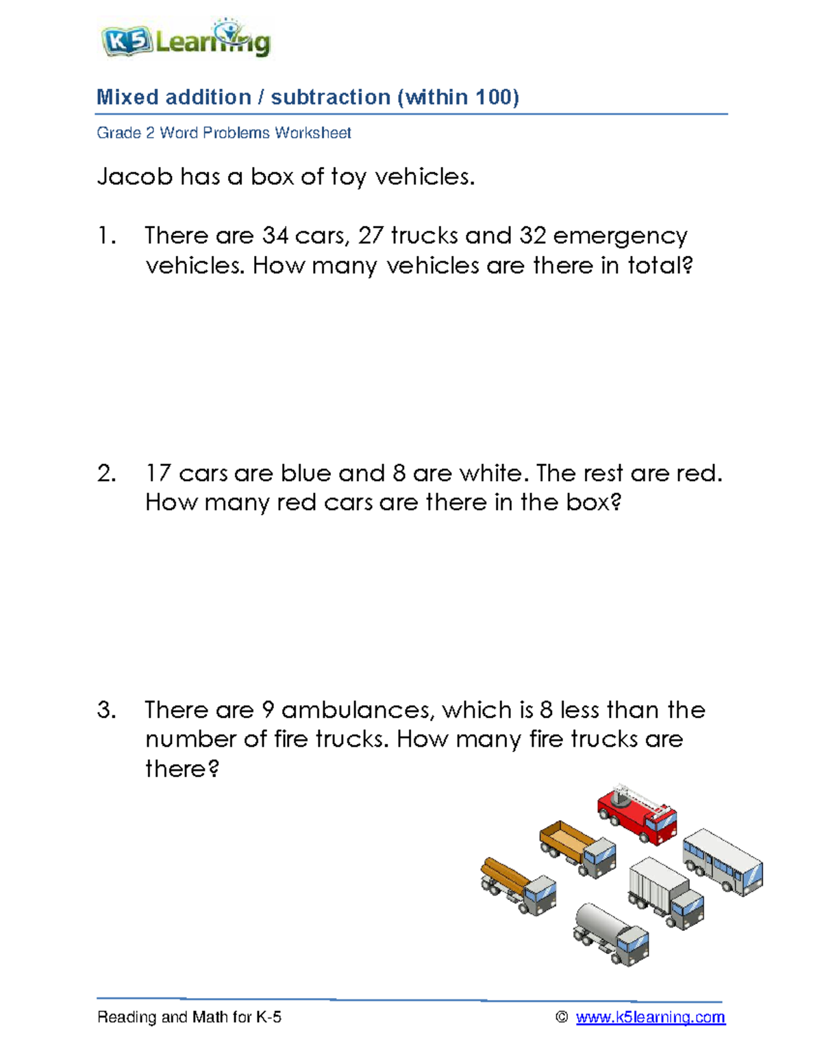 Grade 2 word problems mixed add subtract 2 digits e - Reading and Math ...
