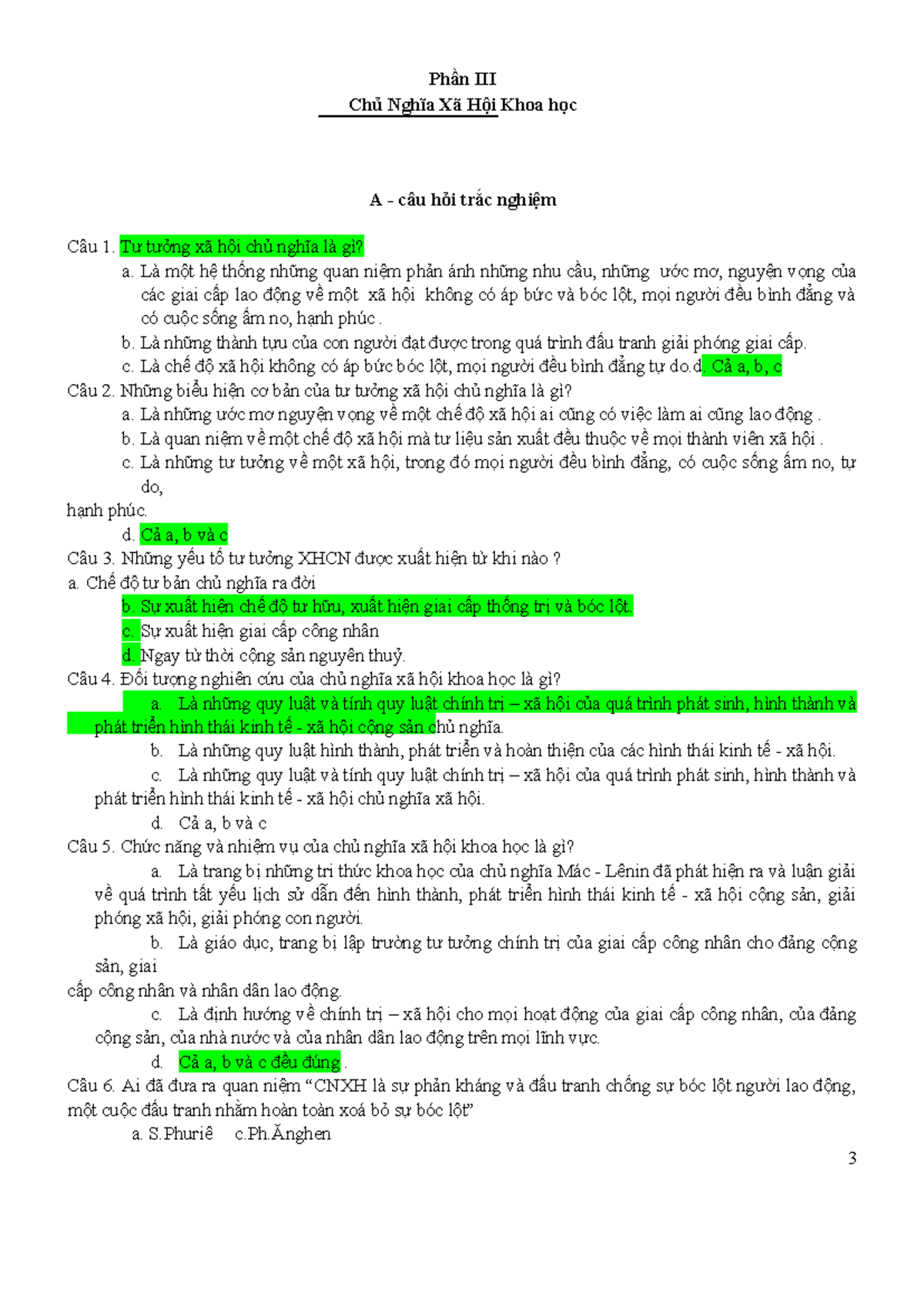 215-cau-hoi-va-dap-an-trac-nghiem-chu-nghia-xa-hoi-khoa-hoc-1- 1 1 - Phần III Chủ Nghĩa Xã Hội ...