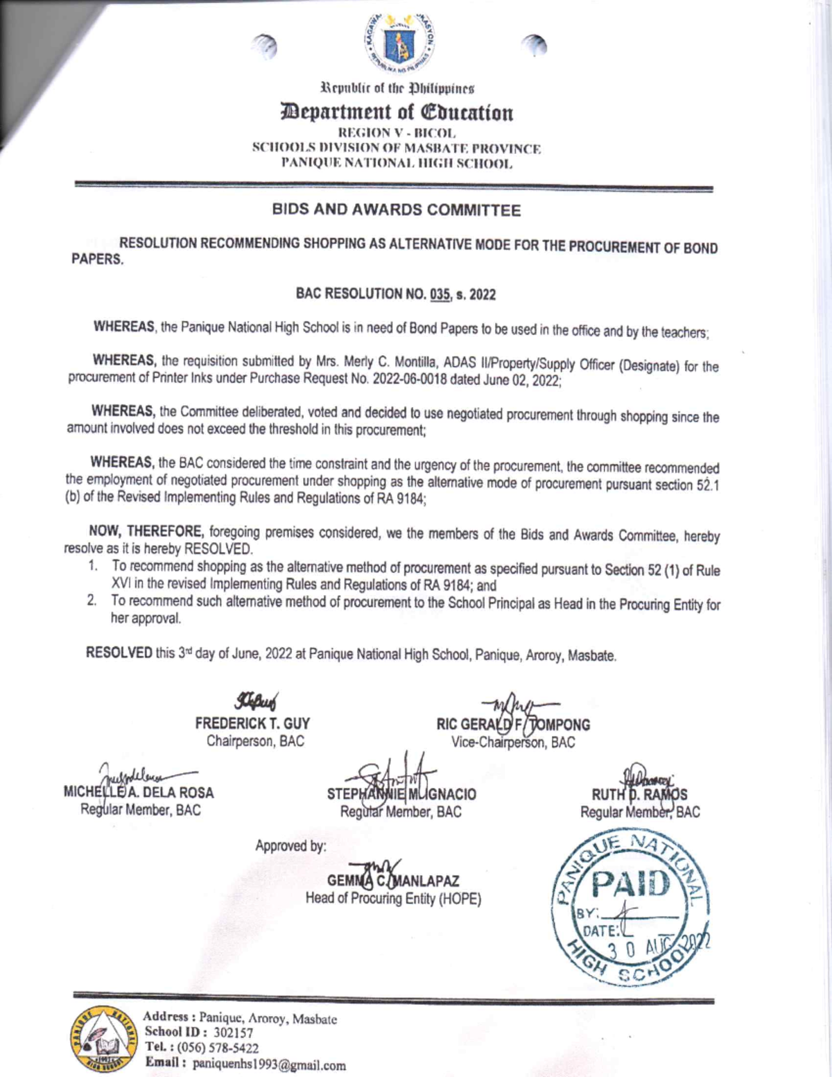 BAC RESO - bac - Secondary Education Major in English - Studocu