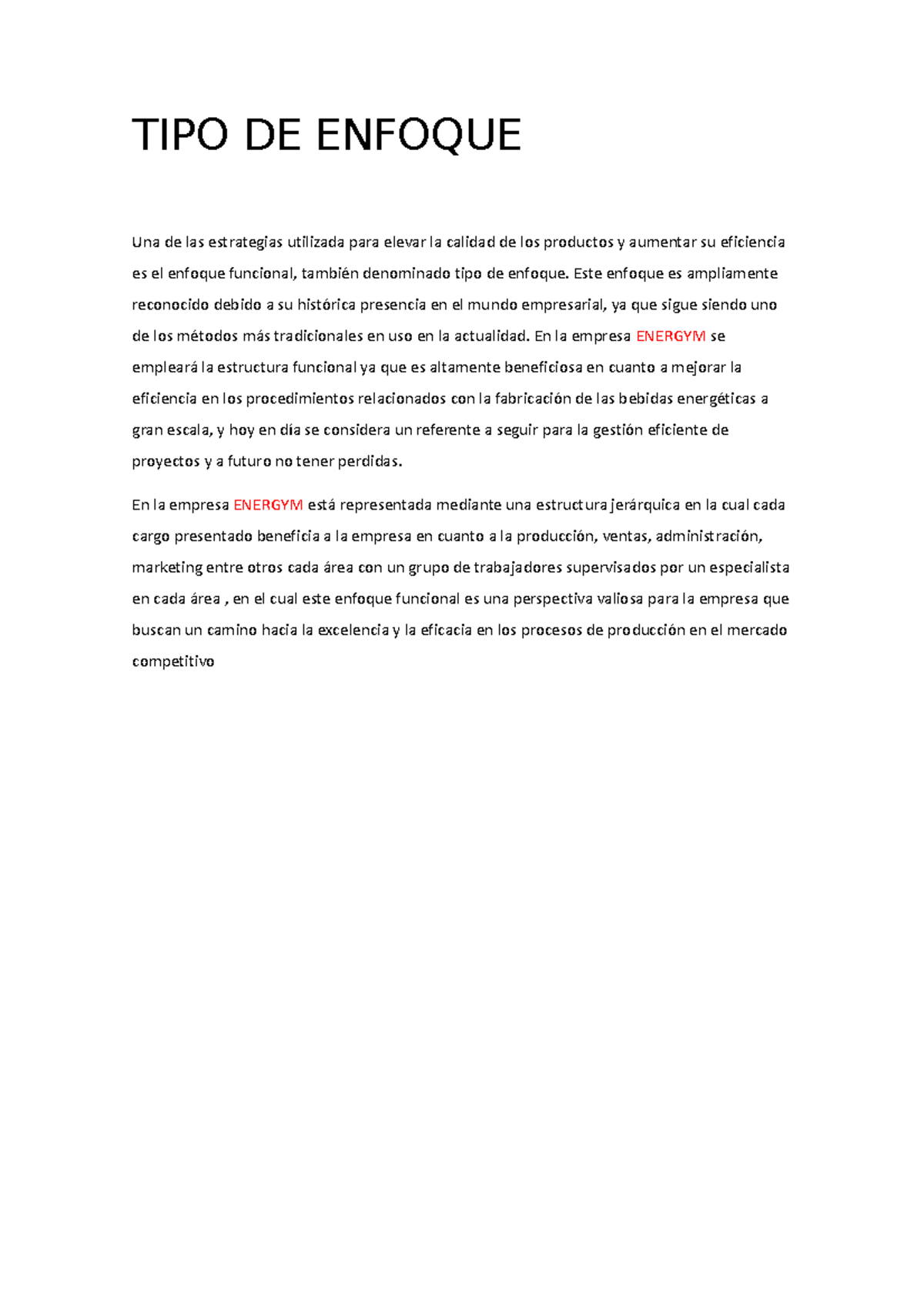 TIPO DE Enfoque - asdada - TIPO DE ENFOQUE Una de las estrategias ...